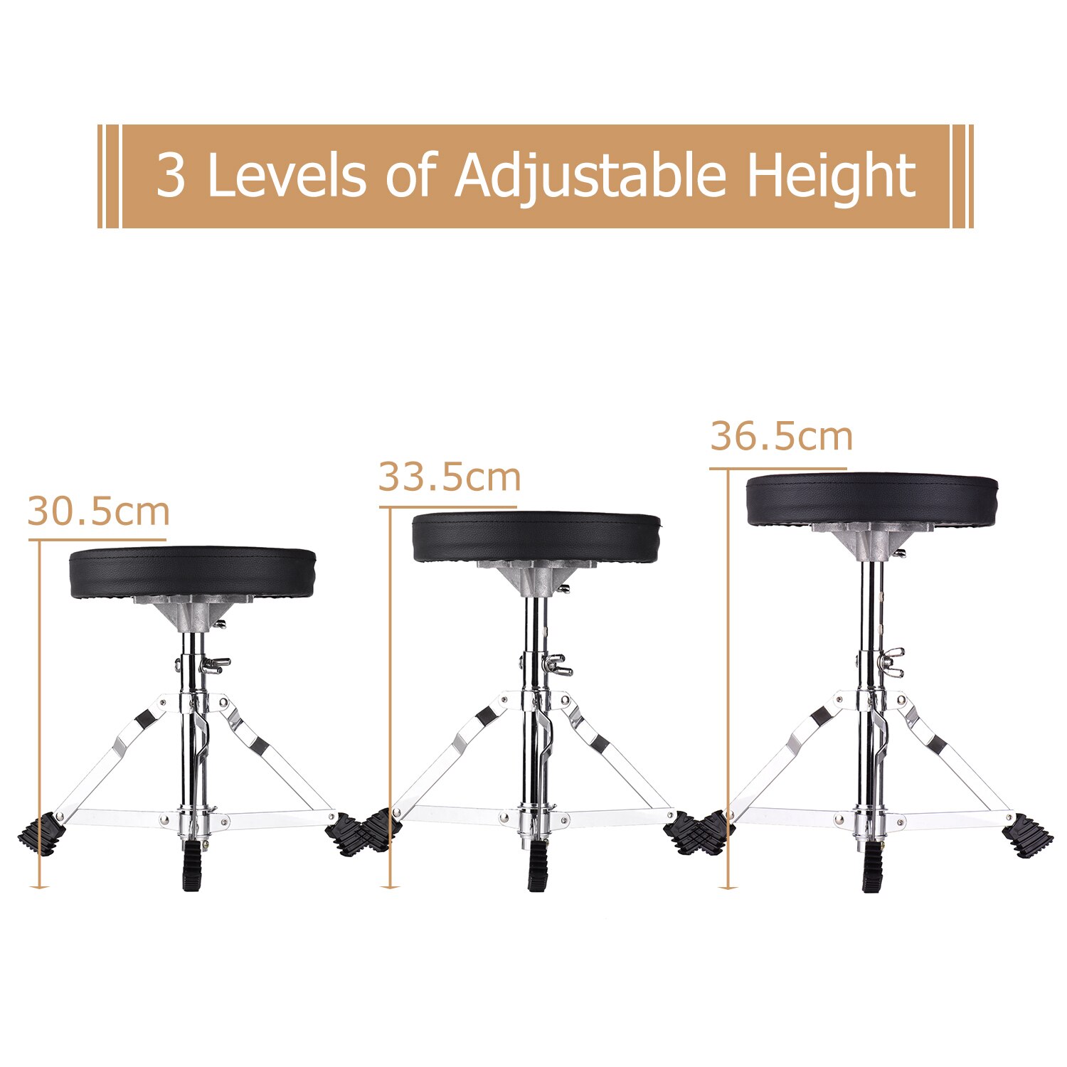 Juniors Drum Throne Round Padded Drum Seat Stool S... – Grandado
