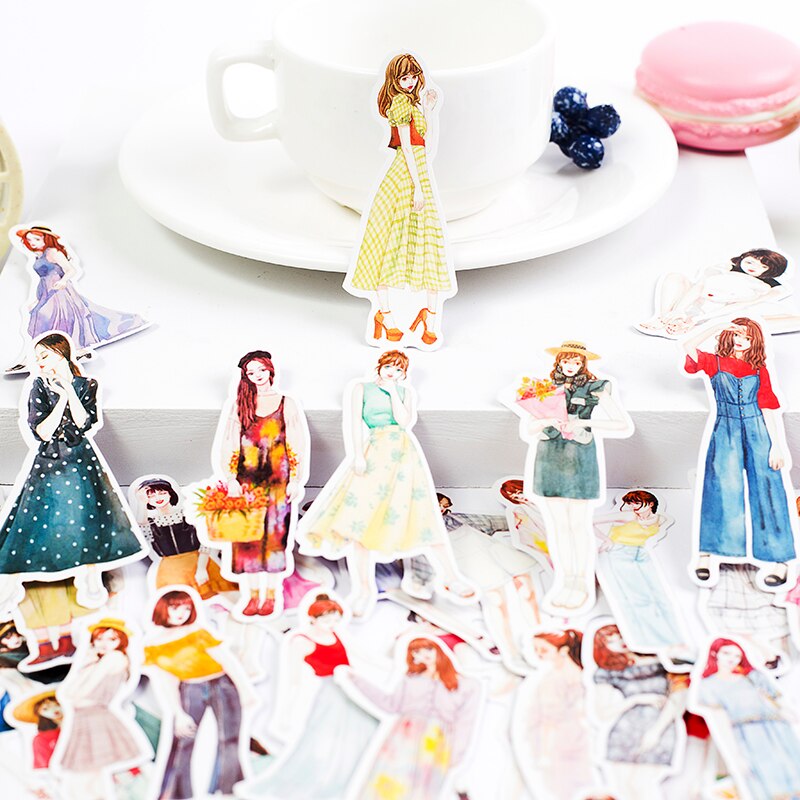 99pcs girl sticker DIY scrapbooking base collage m... – Grandado