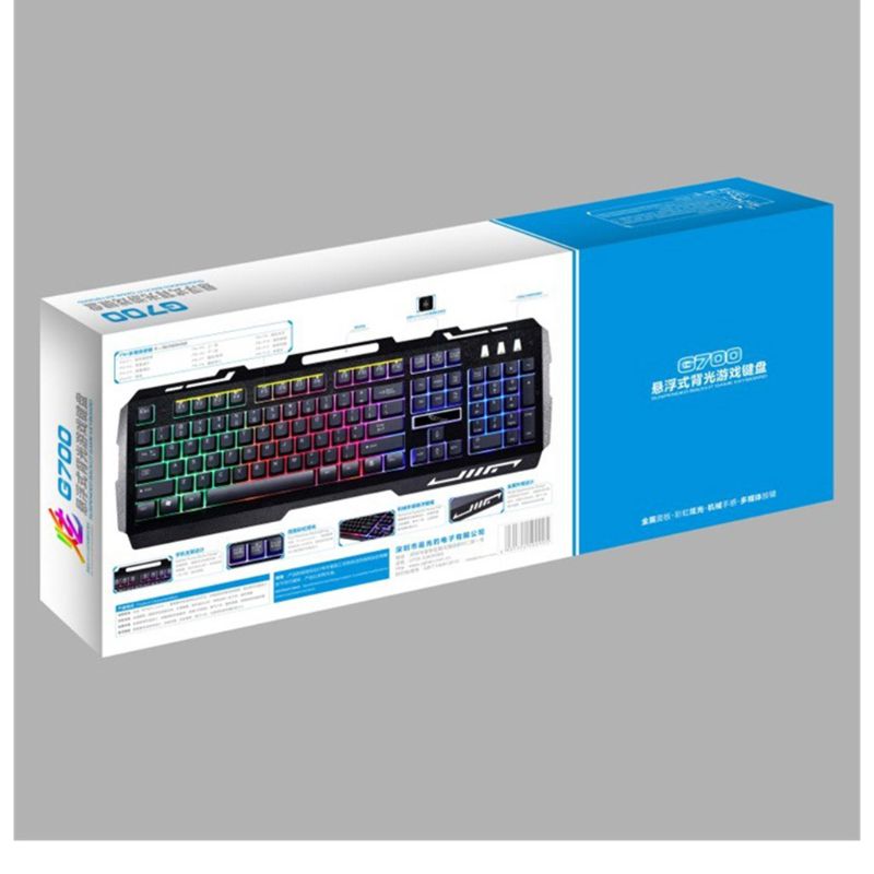 Wired Usb Rgb Gaming Keyboard Colorful Led Backlit Vicedeal