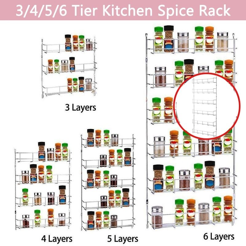 3/4/5/6 Tier Spice Seasoning Kitchen Rack Cabinet ... – Grandado