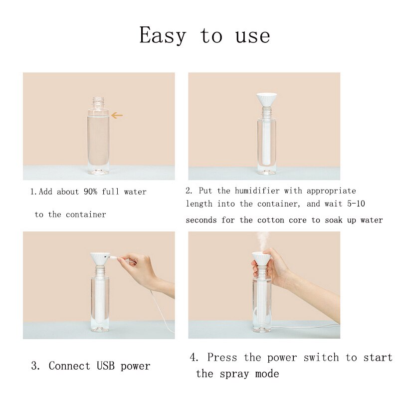 Portable USB Air Humidifier Adjustable Height Donu... – Grandado