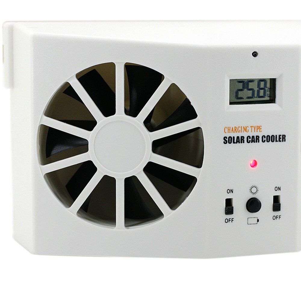 WUPP Electric Car Fan Solar Powered Car Window Air... – Grandado
