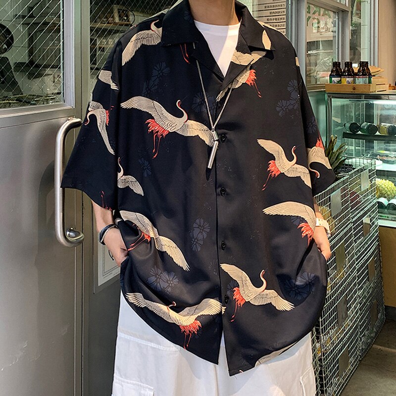ZAZOMDE Summer print shirt Mens Summer hawaiian Sh... – Grandado