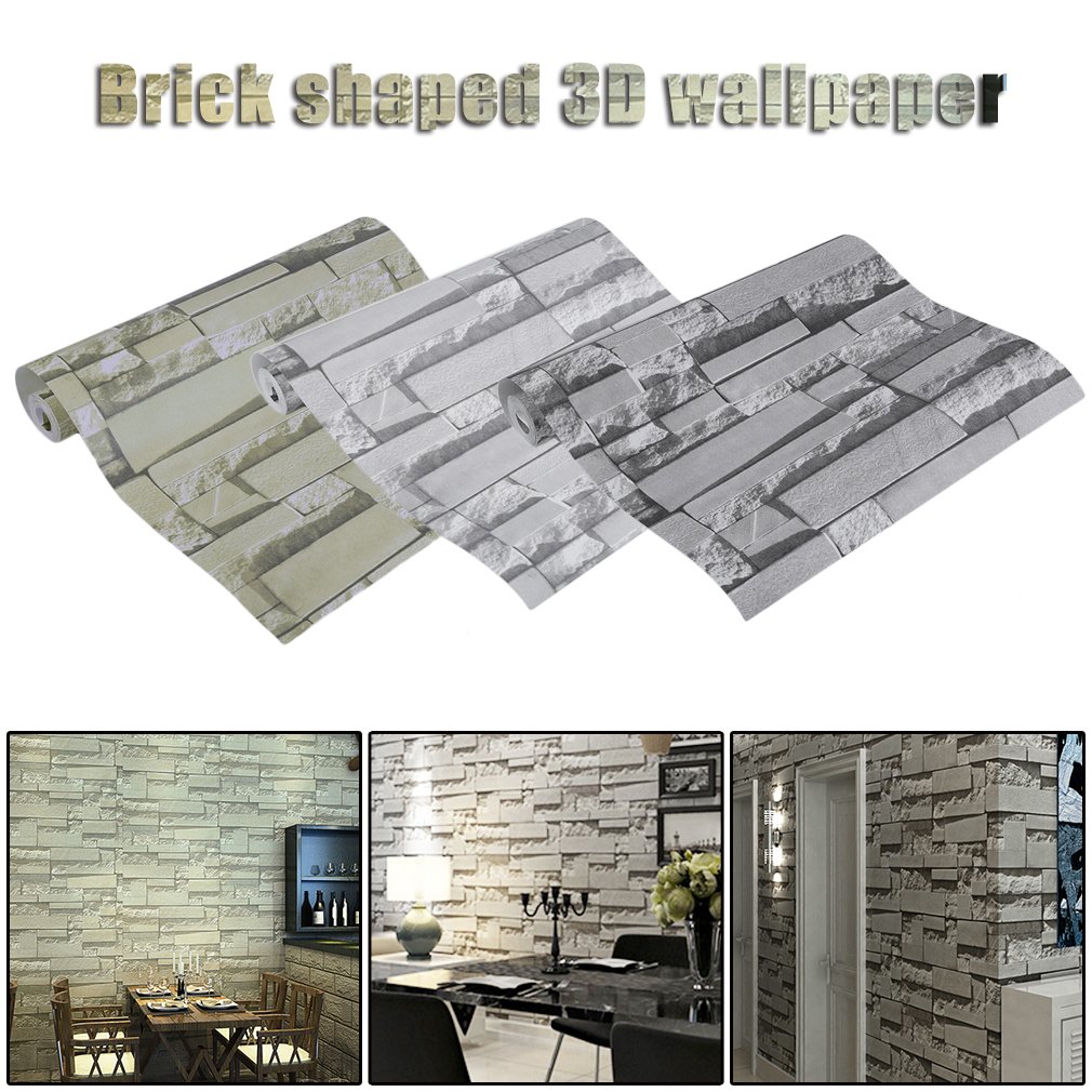 3D Behang Vintage Bakstenen Patroon Niet-geweven S... – Grandado