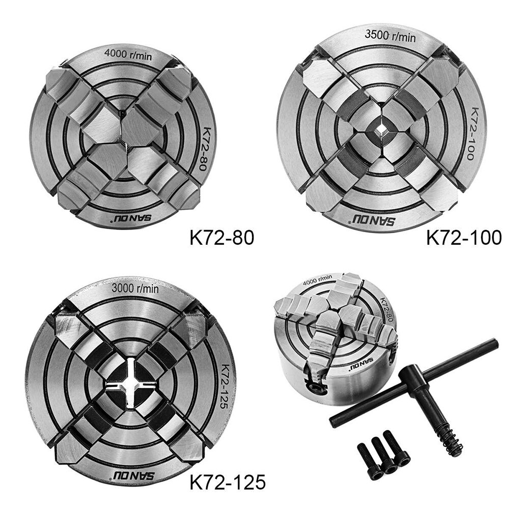 SANOU K72-100 100mm 4 Jaw Lathe Chuck Independent ... – Grandado