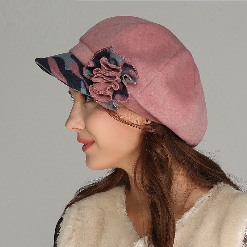 Dame Mode Hoed vrouwen Herfst en Winter Baret Wol ... – Grandado