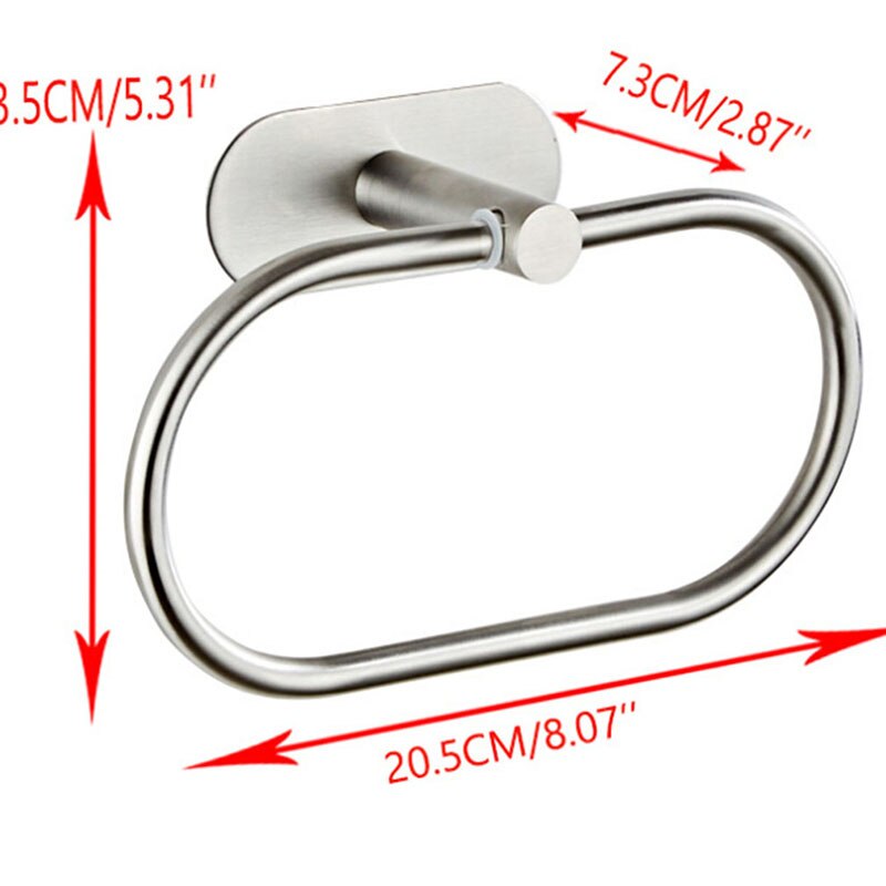 Bath Wall Mounted Towel Ring Hand Rack Roll Rail T... – Grandado