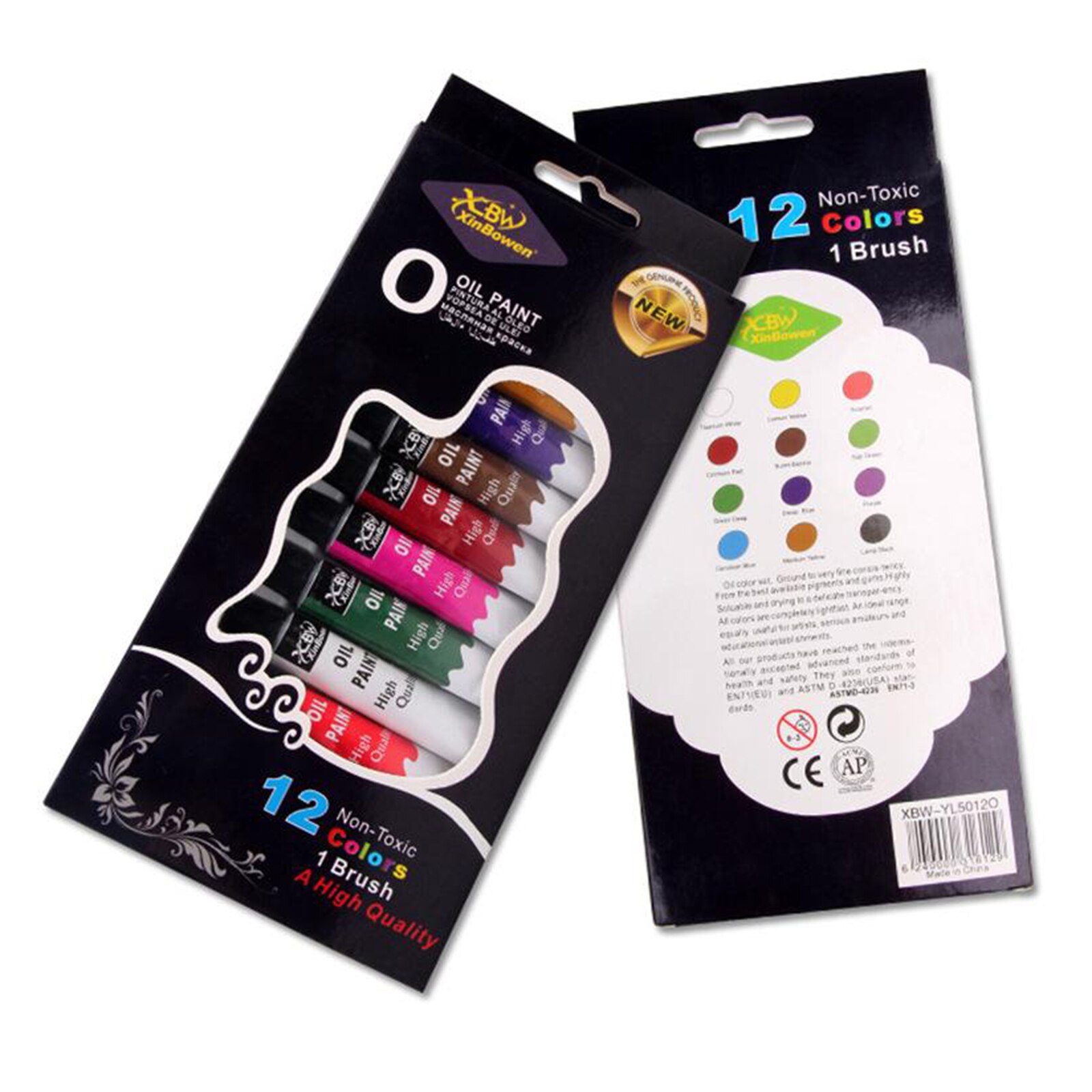 Premium Oil Paint Set, 12 Oil-Based Colors, Artist... – Vicedeal