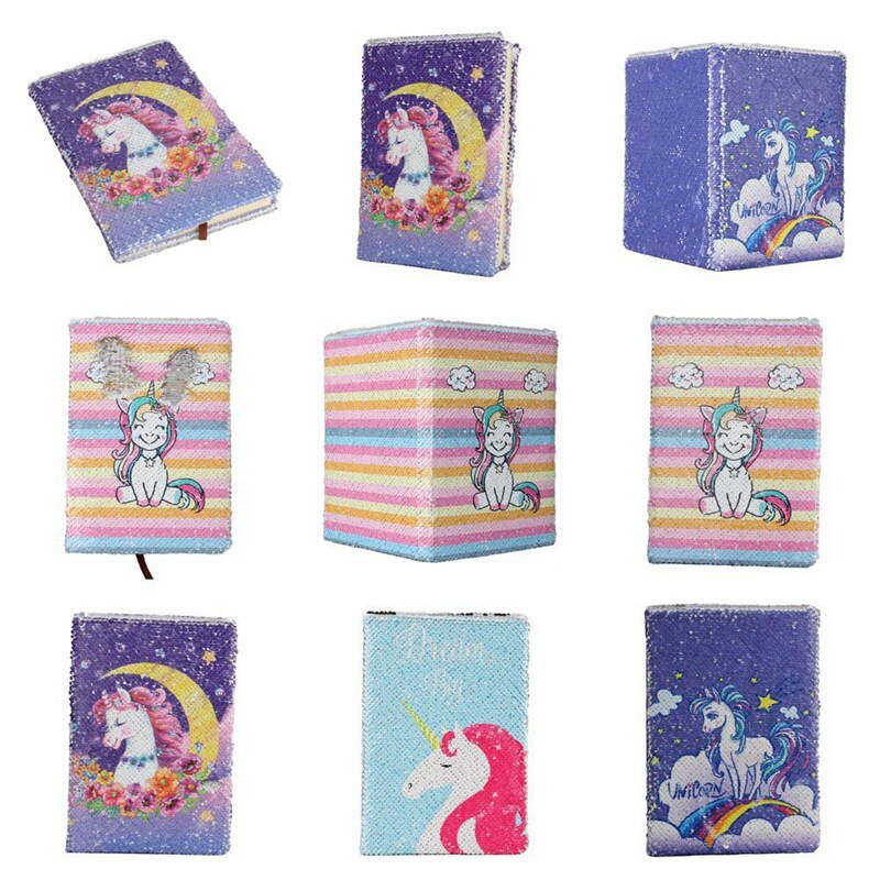 Leuke Eenhoorn Sequin Journal Mermaid Sequin Noteb... – Vicedeal