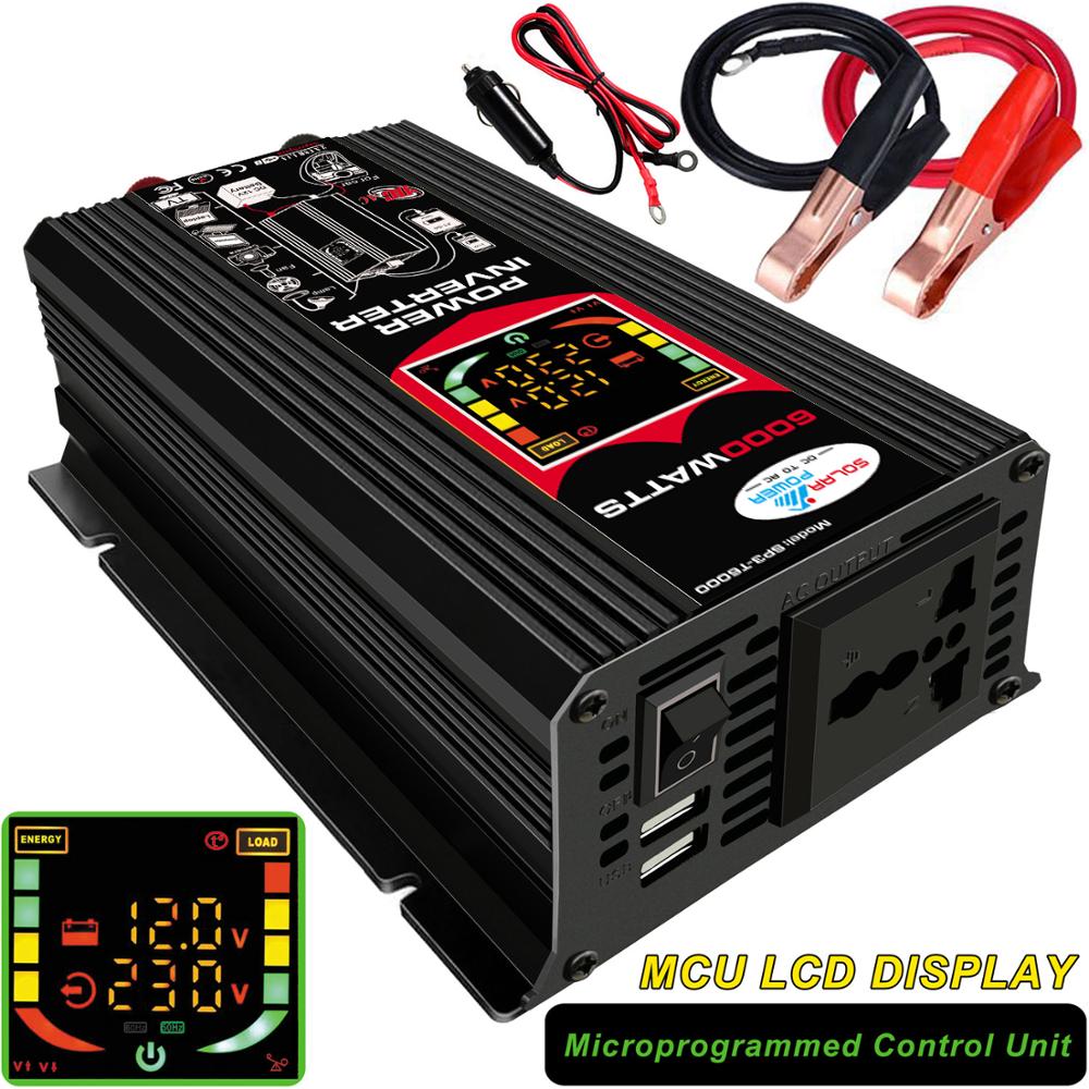 6000W inversor de energía 12V 220/110V inteligente... – Grandado