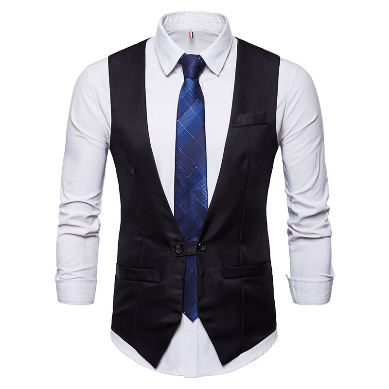 Covrlge Spring Suit Vest Men Formal Dress Vest Eng... – Grandado