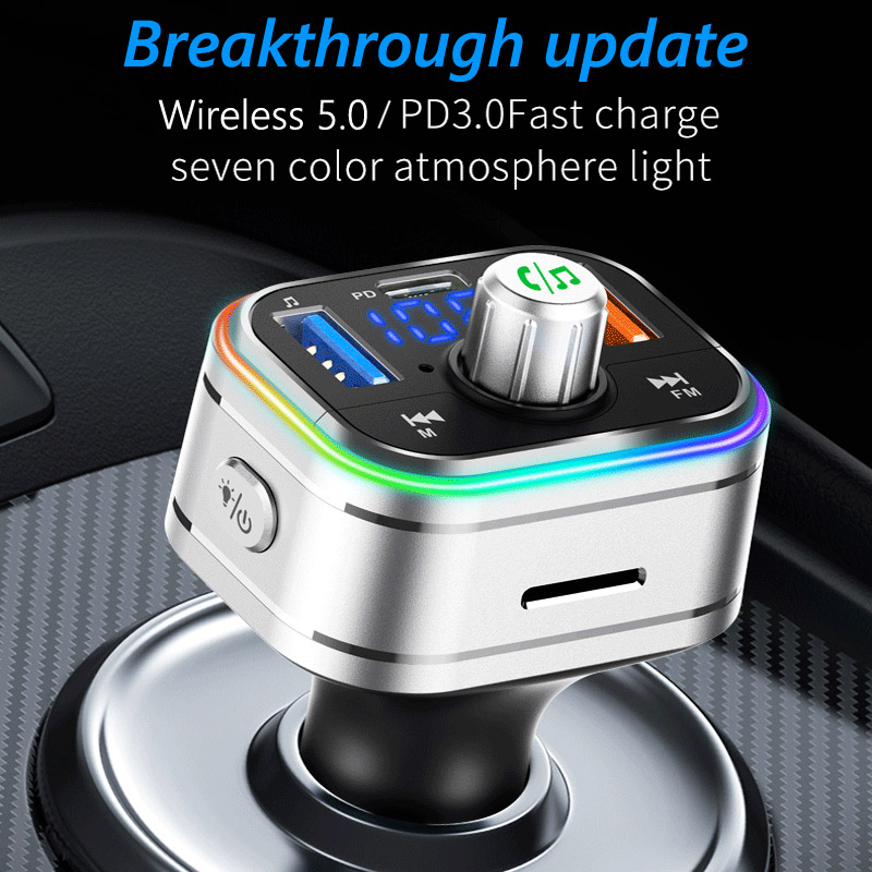 Draadloze Fm-zender Auto MP3 Speler Usb Type-C Pd ... – Grandado