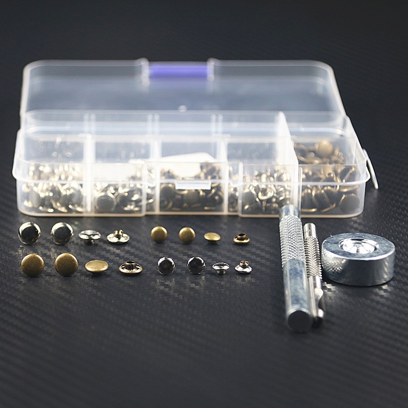120sets 6mm/8mm Metal rivets Luggage Leather Craft... – Grandado
