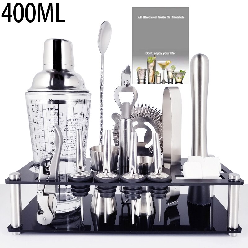 Bartender Set 19Pcs Boston Cocktail Shaker Set Han... – Grandado