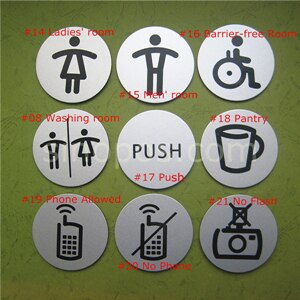 Metal Washing Room Sign 83mm, aluminum composite p... – Vicedeal