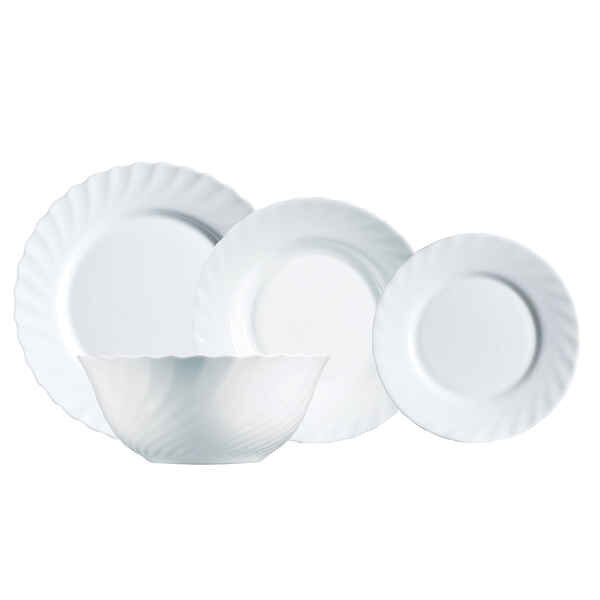 Servies Luminarc Trianon Wit Glas (19 Pcs) – Grandado