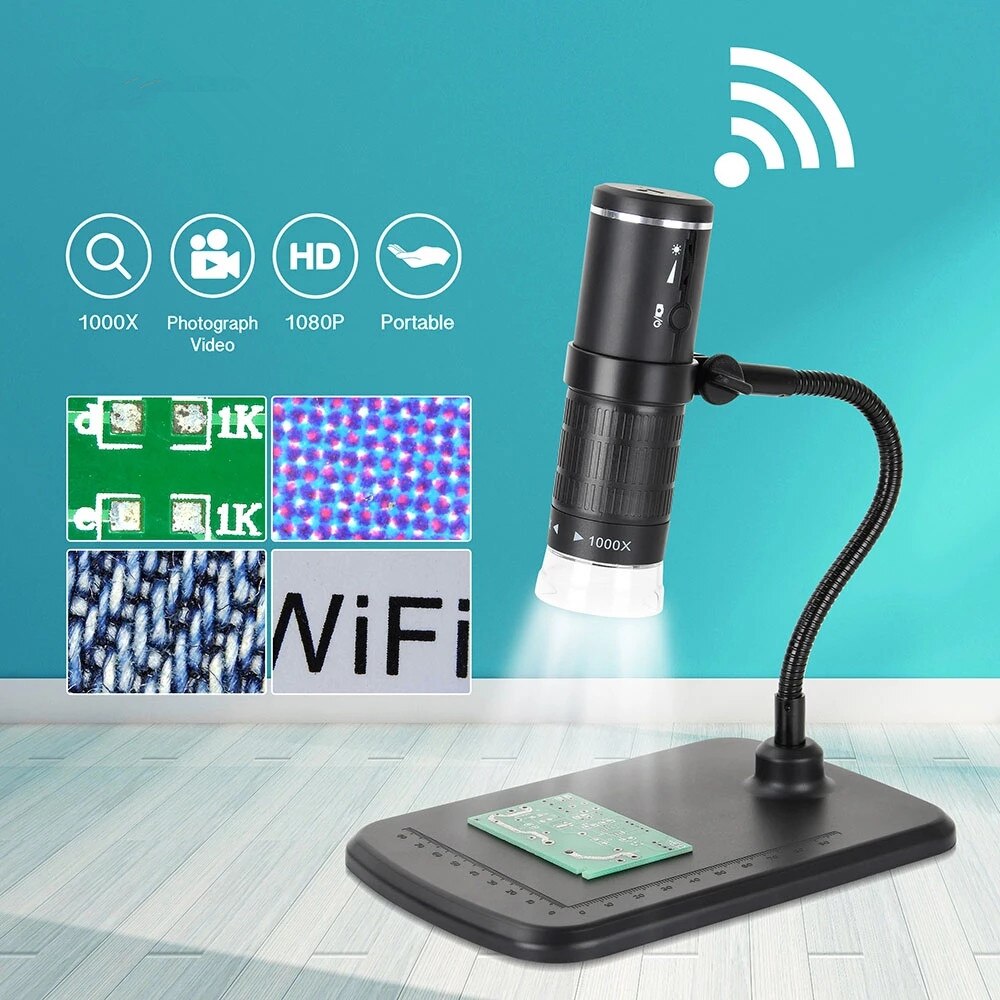 1000X Digital WIFI Microscope 8 LED 800mAh Recharg... – Grandado