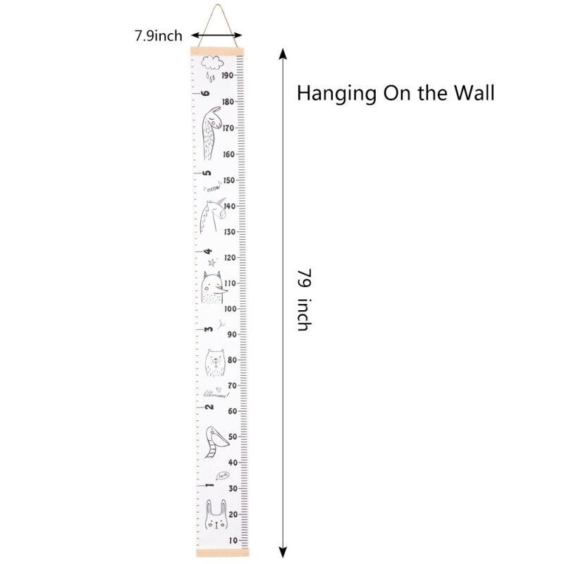 6 Colors Wooden Kids Growth Height Chart Ruler Chi... – Grandado