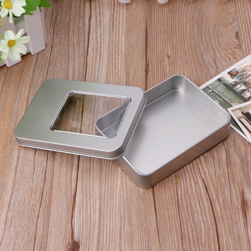 Rectangular Tin Silver Storage Box Case Organizer ... – Grandado