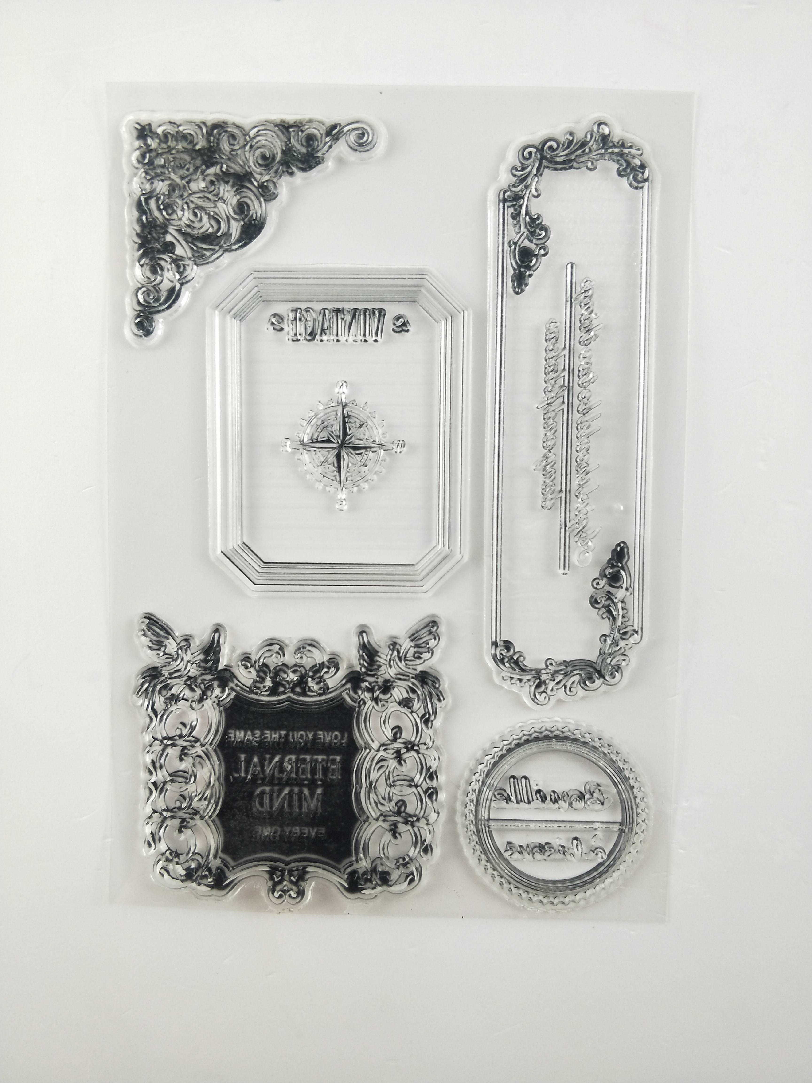 Stamp Retro Border Graphic DIY Signet Handmade Tra... – Vicedeal