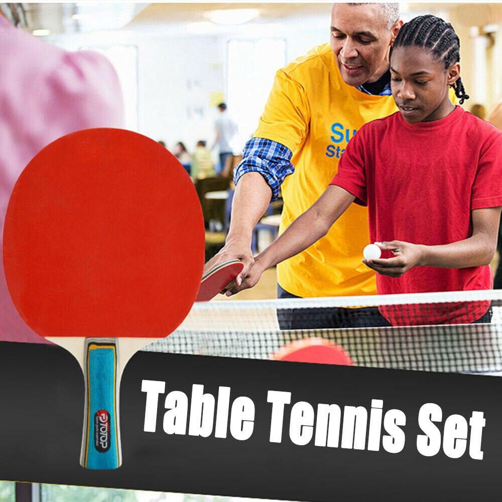 2 Table Tennis Racket Paddle Ping Pong Bat+ 3 Ball... – Grandado