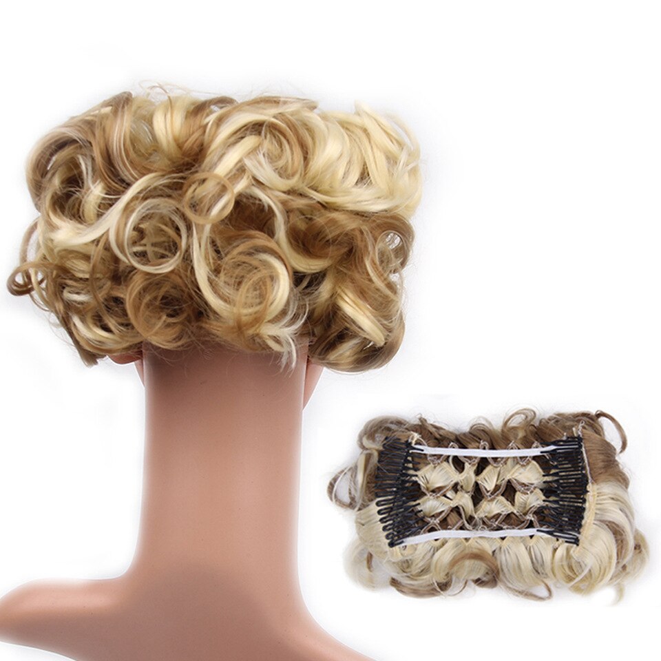 Large Comb Clip In Curly Hair Piece Chignon Updo W... – Vicedeal