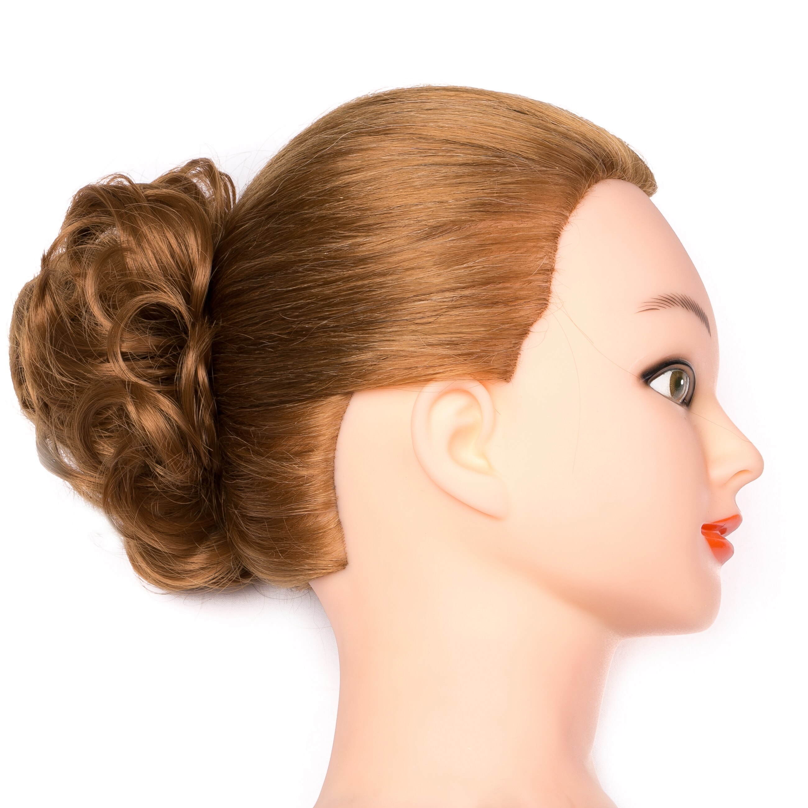 Verves tjejer lockigt scrunchie chignon med gummib... – Grandado