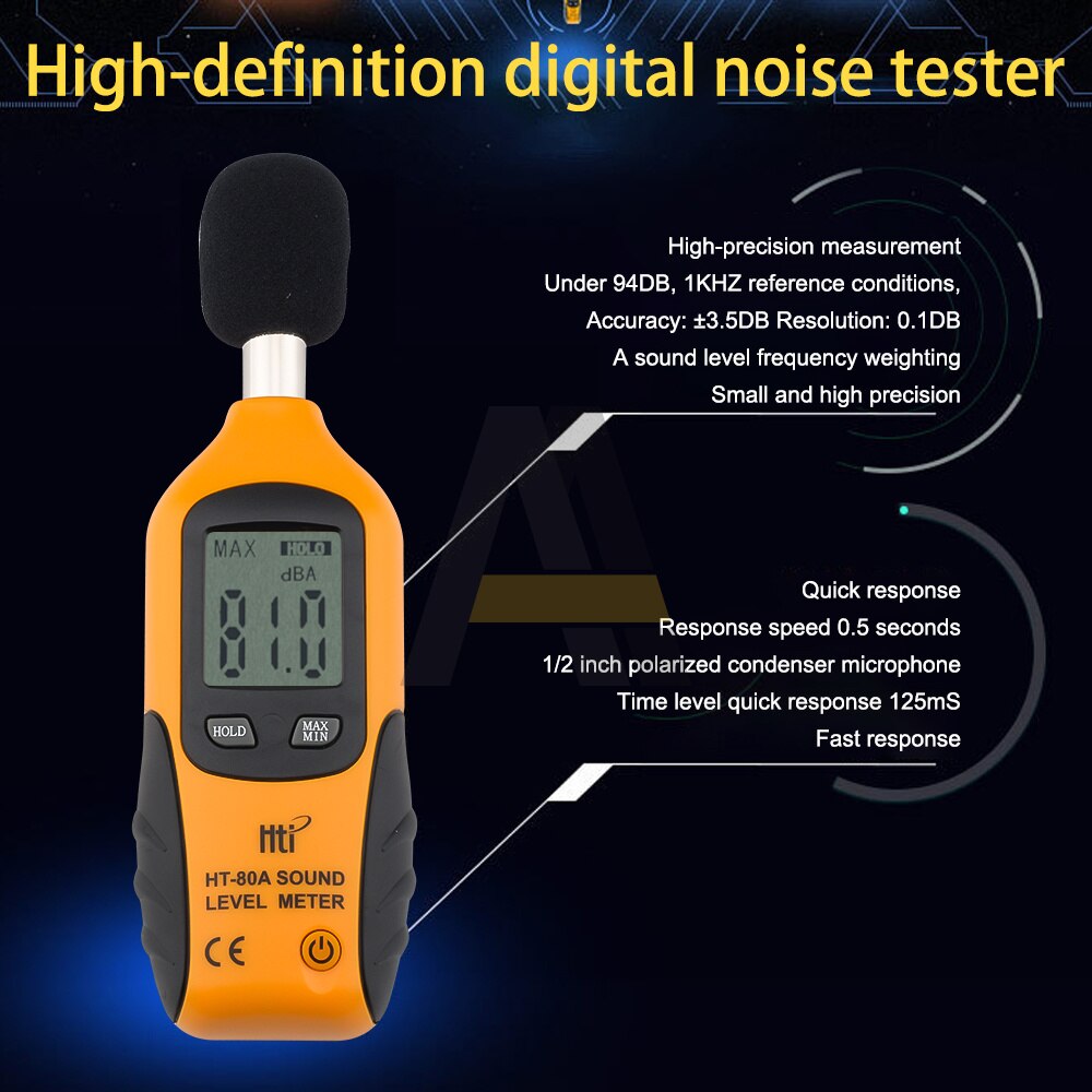 Noise Meters HT-80A Decibel Meter 9V Digital Sound... – Grandado