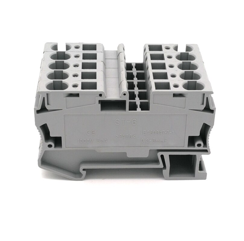 10Pcs Spring Terminal Blocks ST-10 Morsettiera Din Rail Screwless Type ...