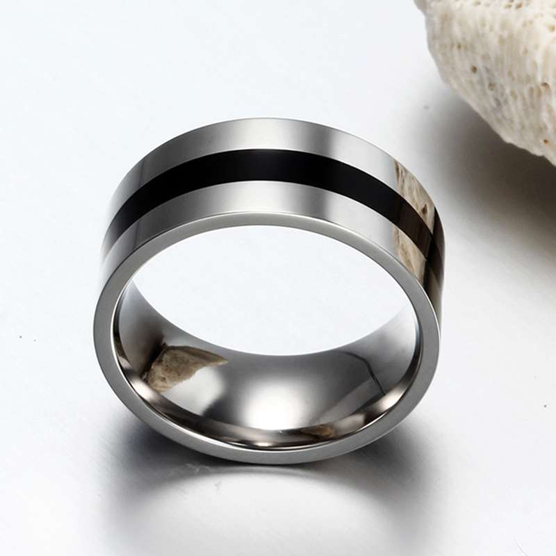 316l mænd epoxy titanium rustfri ring elsker par r... – Grandado