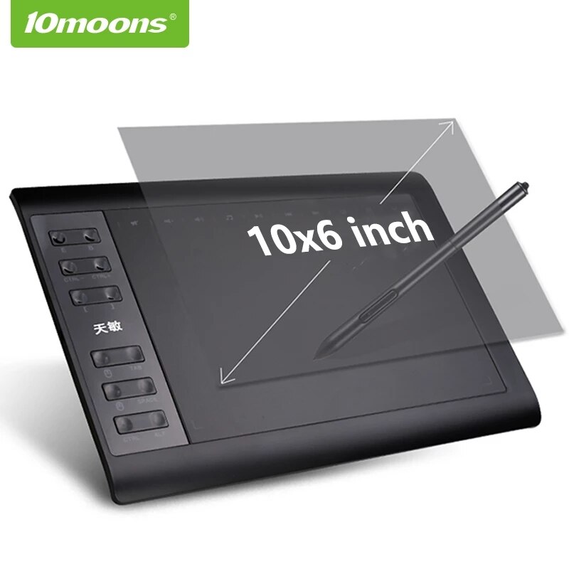 10moons G10 Digital Tablet 10x6 Inch 8192 Levels E... – Vicedeal