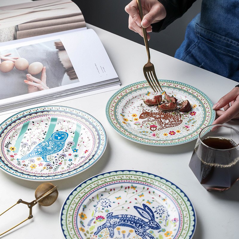 Home Western Food Plate Salad Flat Plate Gourmet P... – Vicedeal