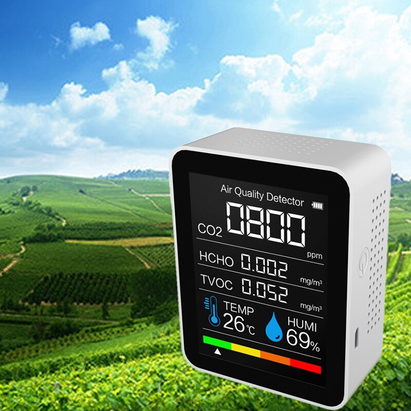 CO2 Detector Luchtkwaliteit Detector Tvoc Hcho Det... – Grandado