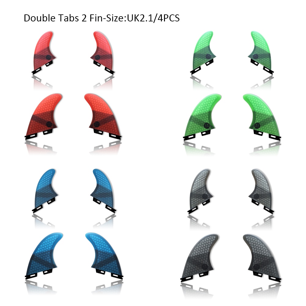 Double Tabs 2 Surfboard fins Honeycomb fiberglass ... – Grandado