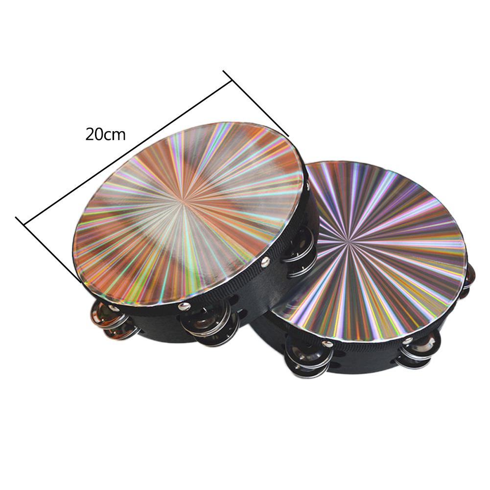 8 Inch Wooden Tambourine Handbell Hand Drum Reflec... – Grandado