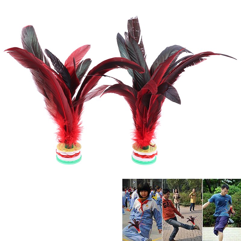 2Pcs Feather Shuttle China Jianzi Voet Kick Hand W... – Grandado
