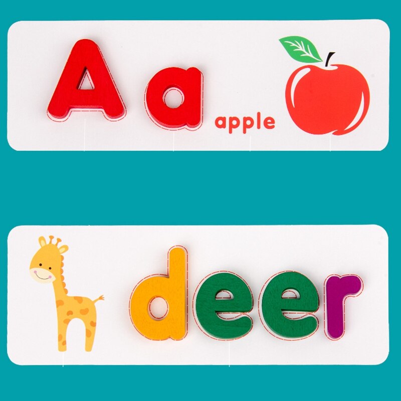 Wooden Alphabet Letter Learning Cards Early Educat... – Vicedeal