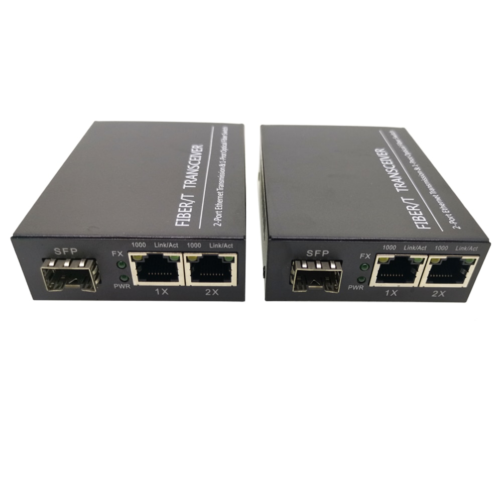 2 pièces SFP Fiber à 2*10/100/1000M RJ45 convertis... – Grandado