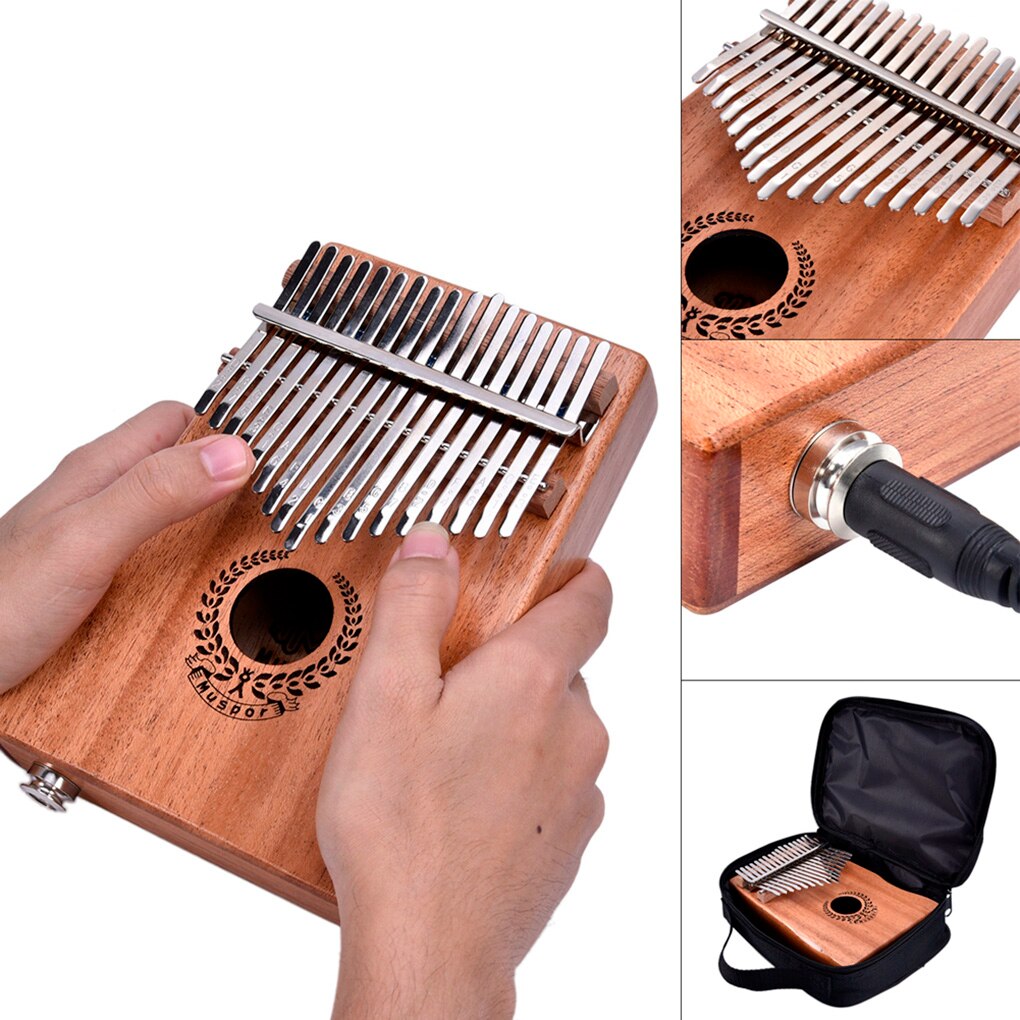 17 Keys EQ kalimba Acacia Thumb Piano Link Speaker... – Grandado