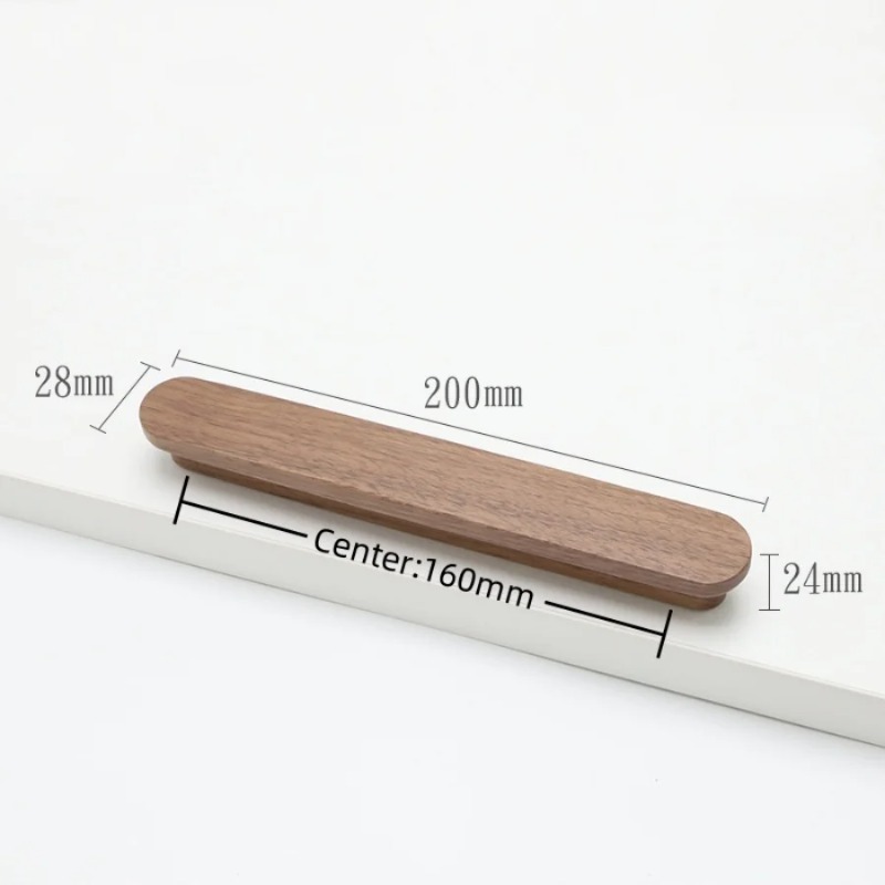 Walnut T Bar Cabinet Door Wood Knobs Wardrobe Cupb... – Grandado