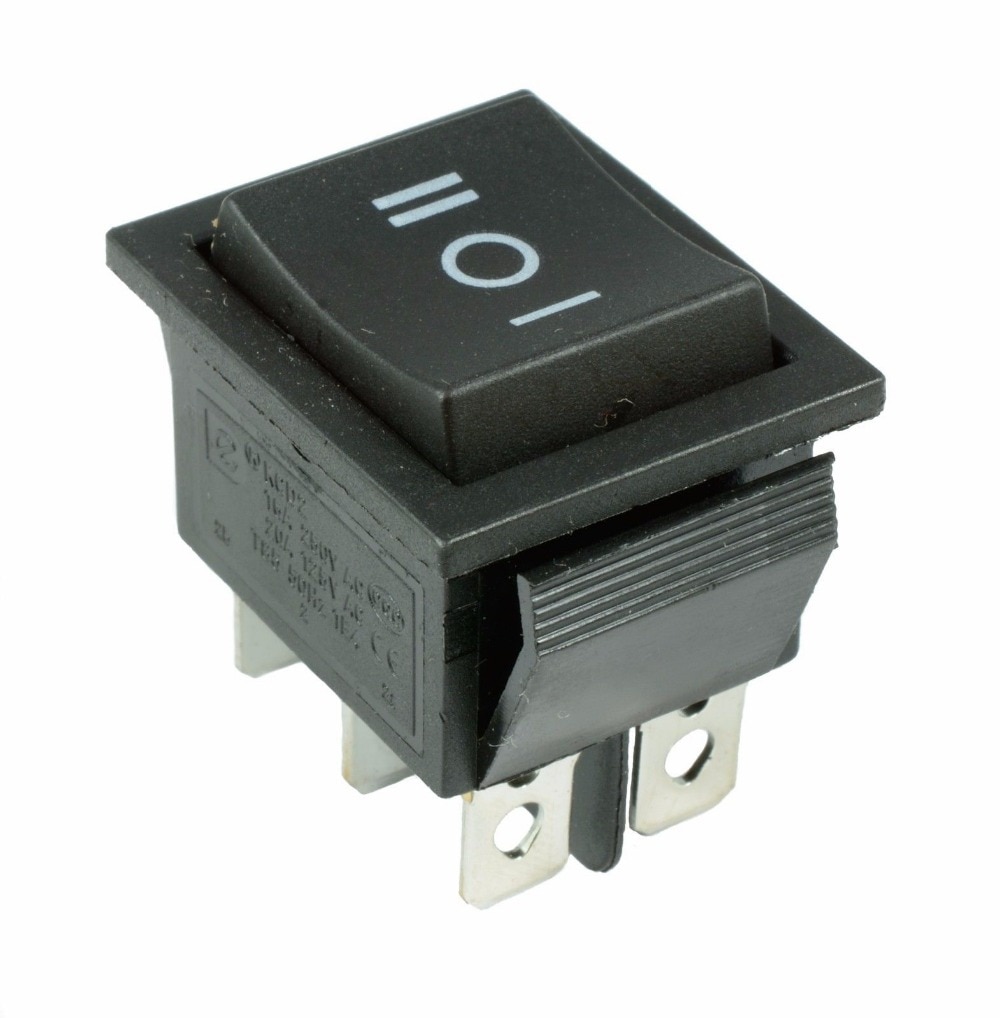 KCD4 On/Off/On Large Black Rectangle Rocker Switch... – Grandado