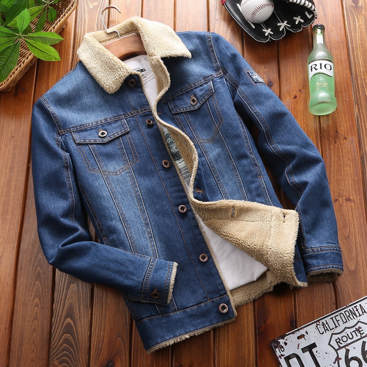 Winter Denim Jackets for Men Motorcycle Mens Jeans... – Vicedeal