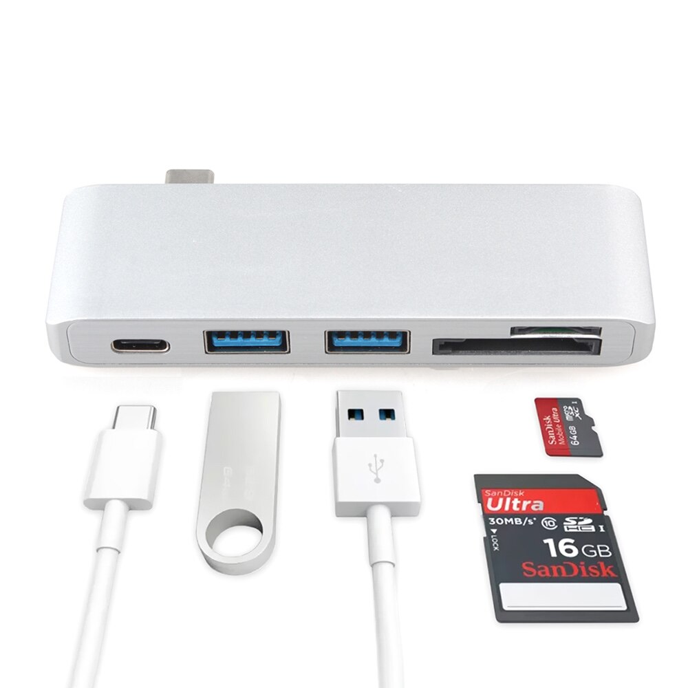 Usb c hub til tf sd læser slot hub 3.0 pd thunderb... – Grandado