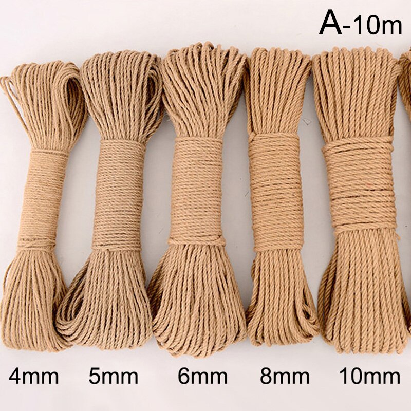 1Roll 5/10m Natural Jute Linen Rope Home Decoratio... – Grandado