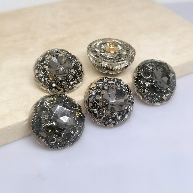 25MM Large Transparent Luxury Round Resign Buttons... – Grandado