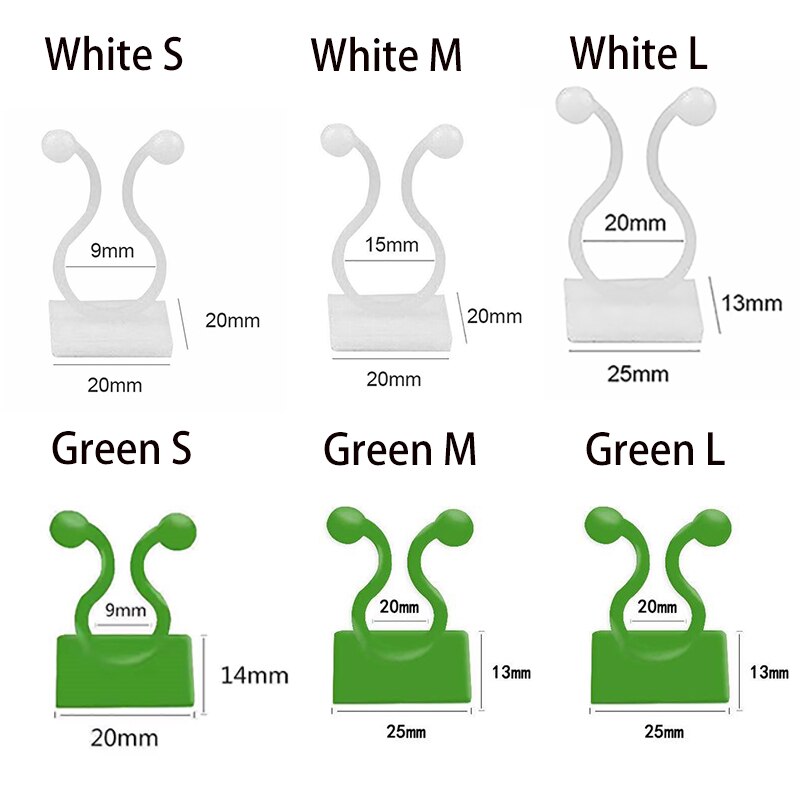 50pcs Green Wall Rattan Clamp Clip Invisible Wall ... – Vicedeal