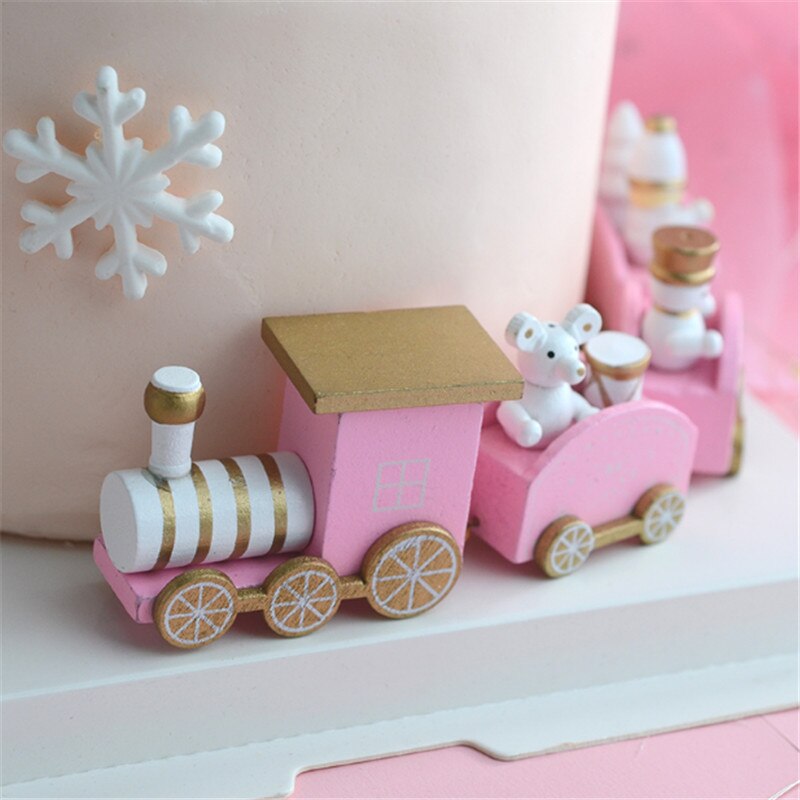 Pink Christmas Train 4 Knots Christmas Decorations... – Grandado