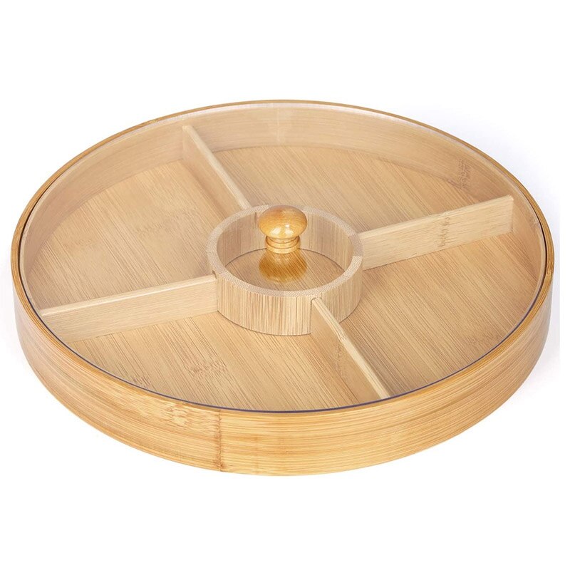 Bamboo Dried Fruit Plate Acrylic Split Wooden Nut ... – Grandado