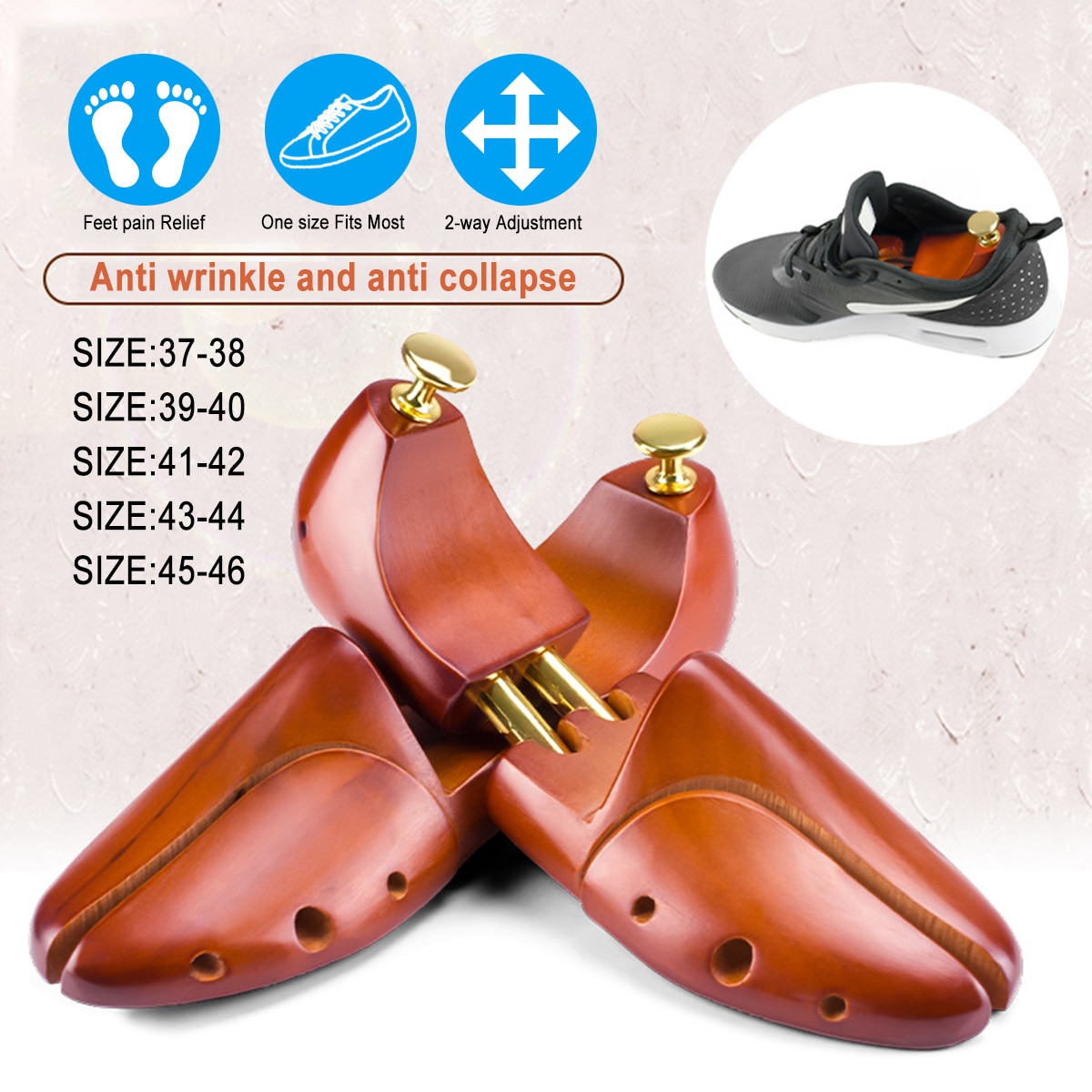 1Pair Shoe Stretcher Wooden Shoes Tree Rack Wood A... – Vicedeal