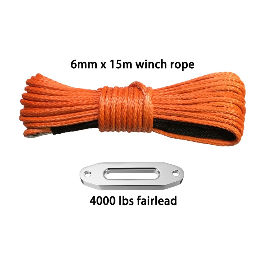 6mm * 15 m Met 4000lbs Fairlead ATV Winch Line, Of... – Grandado